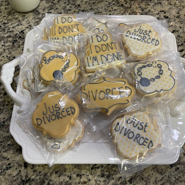 Divorce Party Cookies: Assorted Theme, Custom Tags Available - Etsy