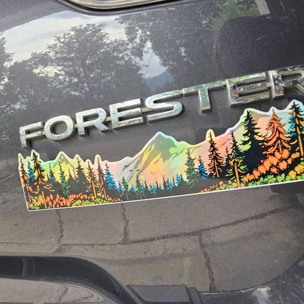 Holo Lone Wolf Howling Sticker Stamp Rainbow Decal Laptop Shiny ...