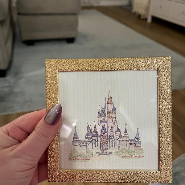 Disney World Miniature Art, Epcot, Hand-painted, Print of Watercolor ...