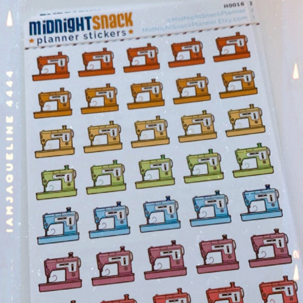 Sewing Machine Planner Stickers | Sewing Icon Stickers - Etsy