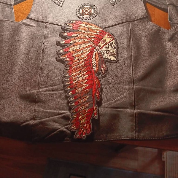 INDIAN SKULL Patch for Custom Biker Vest - Etsy