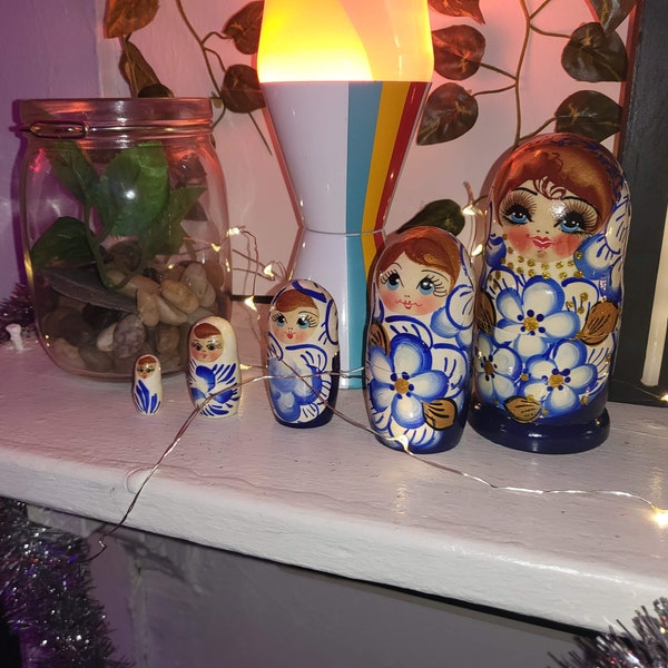 Traditional Hand Painted Nesting Dolls Set One Small Matryoshka ...