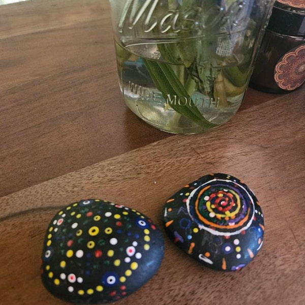 Unique Mandala Art Stone Painting Kit, Includes Rocks, 8 Paints ...