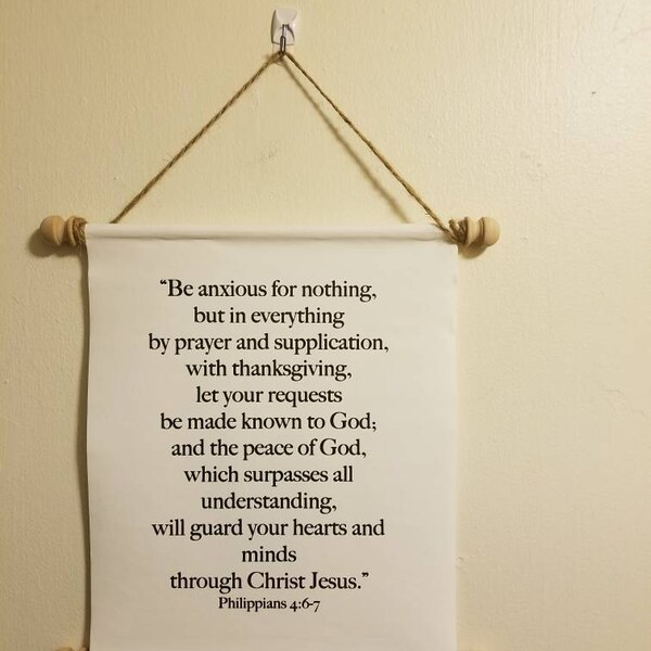 The Memory Scroll Trust in the Lord Cotton Canvas Wall Hanging Scroll ...