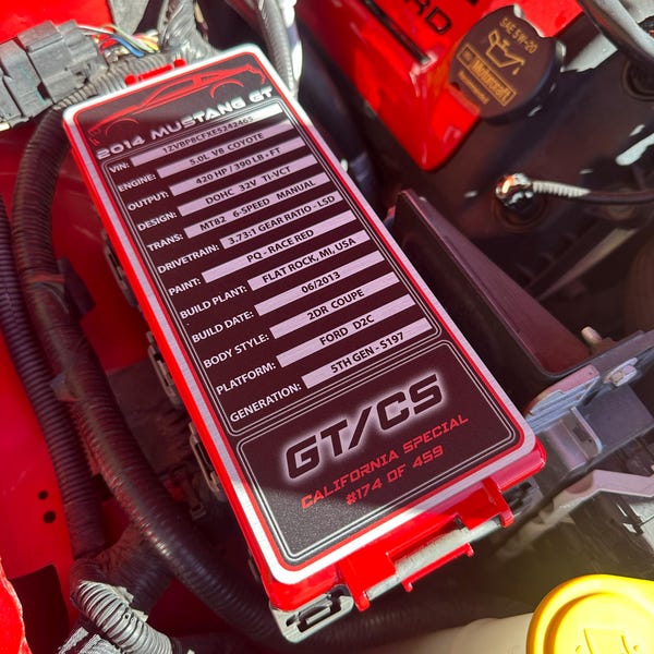 Ford Mustang S197 Custom Aluminum Engine Bay Dress up Plaque Car Show ...