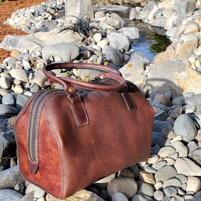 Bag Pattern Leather DIY Pdf Download Boston Bag Video Tutorial - Etsy