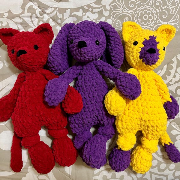 LITTLE Kosmo Kitty Knotted Lovey — Crochet Cat PATTERN - Etsy
