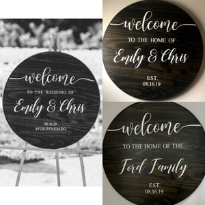 Wedding Welcome Sign Decal /personalized Couples Names and - Etsy