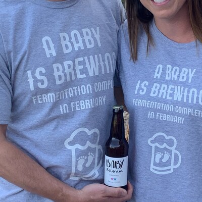 Baby is Brewing Beer Labels Custom Pregnancy Announcement - Etsy