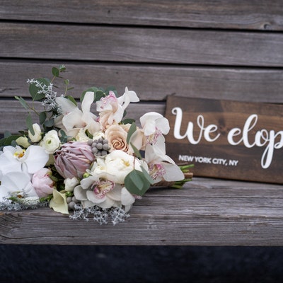 We Eloped Sign Elope Announcement Sign Wedding Sign Eloped - Etsy