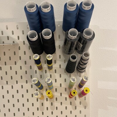 IKEA SKADIS Perforated Plate 10x Thread Spool Holder, Thread Holder for ...