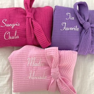 Personalized Women's Waffle Robe, Custom Holiday Gift for Her ...