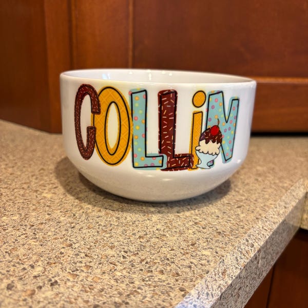 Personalized Popcorn Bowl | Custom Family Snack Bowl | Unique Gift for ...