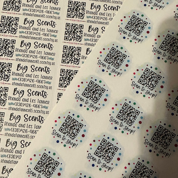 QR Code Referral Business Labels, Mailing Labelslarge Rectangular - Etsy