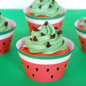 Watermelon Cupcake Wrappers Twotti Frutti Party, Printable Fruit Decorations, Fruit Party Ideas ...
