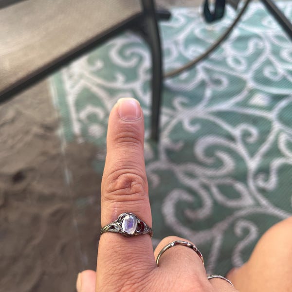 Elven Wedding Ring, Elven Engagement Ring, Dark Elven Silver Natural ...