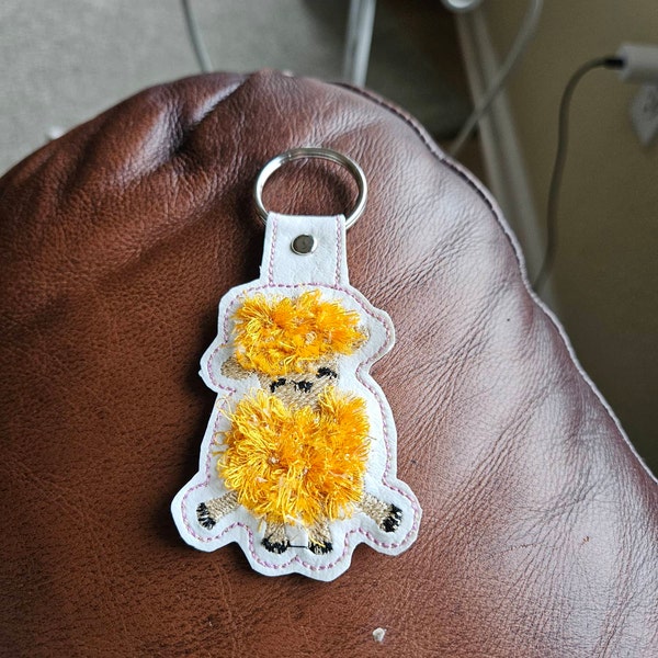 Fringed Sheep Key Fob Snap Tab in the Hoop Machine Embroidery Designs ...