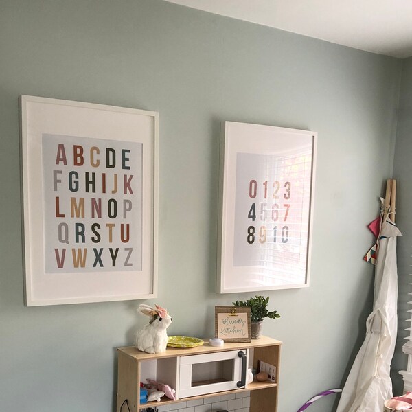 DIGITAL DOWNLOAD Alphabet Poster Rainbow Educational Poster Nursery ...