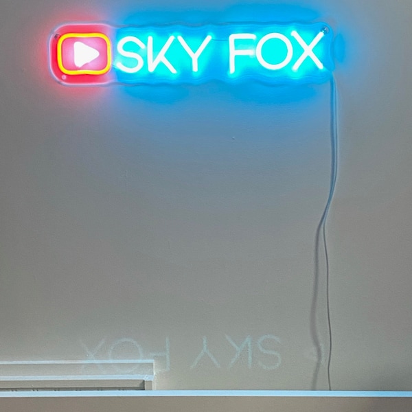 Custom Youtube Neon Sign Neon Youtuber Light Custom Youtuber Neon Sign ...