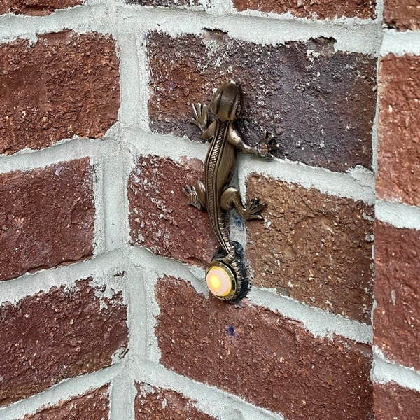 Frog Doorbell in Bronze - Etsy