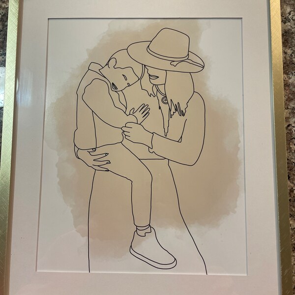 Custom Line Drawing, Minimalist Illustration, Minimalist Portrait ...