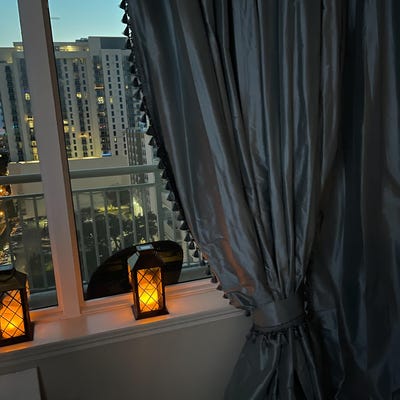 IHF Sheer Voile Solid Extra Wide Extra Long Seamless Grommet Eyelet ...