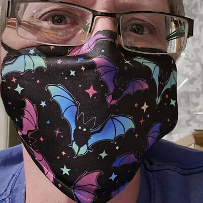 Bats Scary Halloween, Face Mask, Washable, Adjustable, Reusable, Nose ...