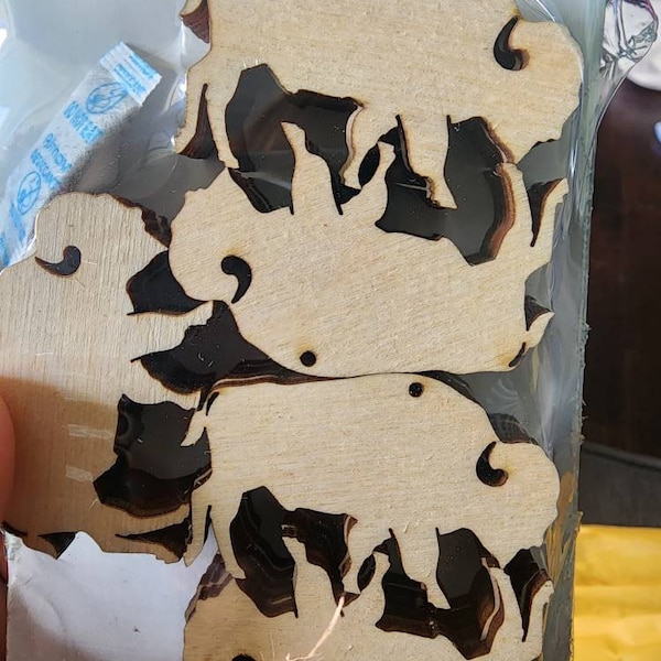 Buffalo Bison Shape - Laser Cut Unfinished Wood Cutout Craft Shapes - Etsy