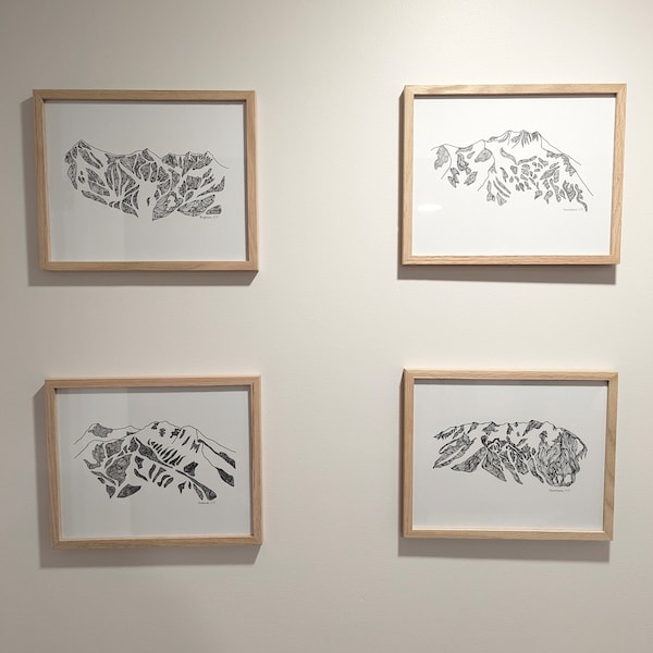 Wasatch Front, Wasatch, Utah, Art Print, Mountain Art, Mountain, Simple ...