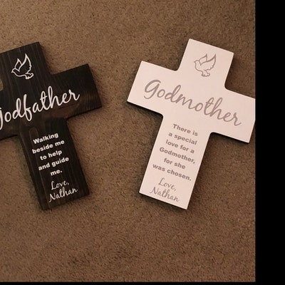 Personalized Cross Gift for Godparents. Godmother Gift Godfather Gift ...