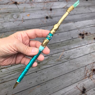 Custom Writing Wand Refillable Crystal Pen. Handcrafted Tree Branch ...