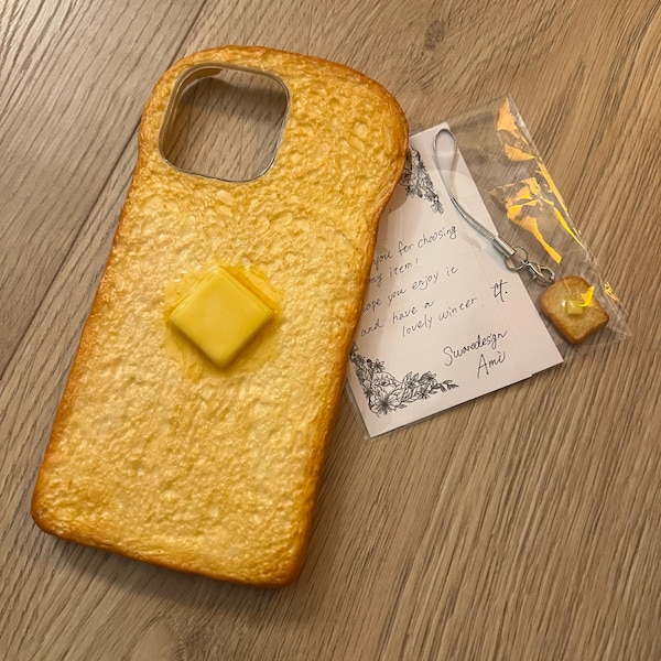Cute Bacon Egg Toast iPhone Case Decoden Polymer Clay Handmade Custom ...