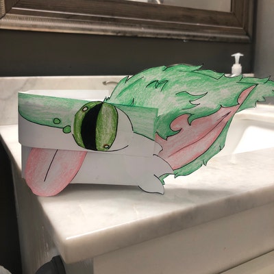 Printable Custom Paper Dragon Puppet Cutout DIY Colorable Printable - Etsy