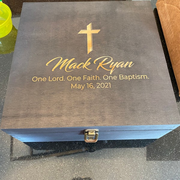 Baptism Gift, Baptism Memory Box, Keepsake Box, Baptism Gift for Boy ...