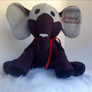 Memory Bear Keepsake Animal Elephant Custom and Handmade From Baby ...