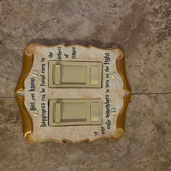 Turn on the Light Magic Decoupage Book Page Light Switch Cover - Etsy