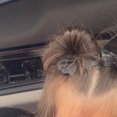 Sherbert Ribbed Knit Knot Pigtail Bows, Orange Pigtail Bows, Summer ...