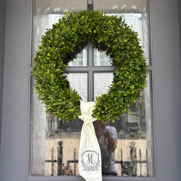 Easter Wreath Sash With Mother Goose & Name Monogrammed Easter ...