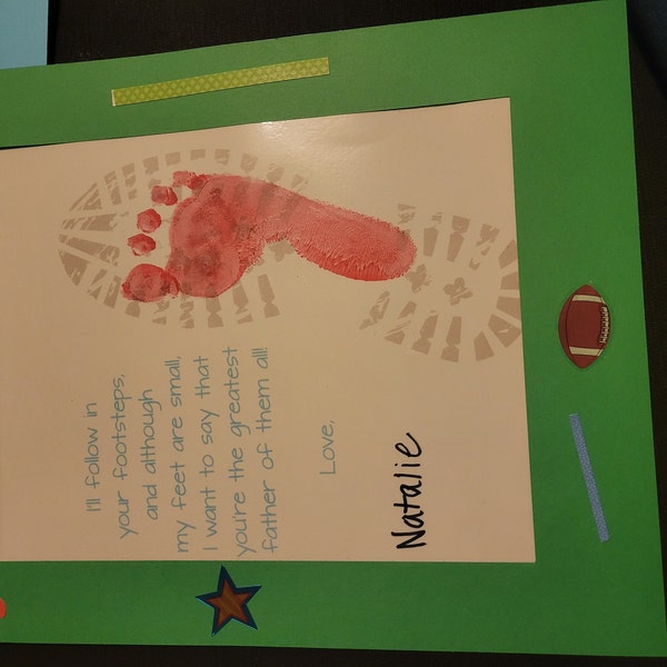 Father's Day Poem Printable | Kids' Footprint Keepsake | Teacher ...