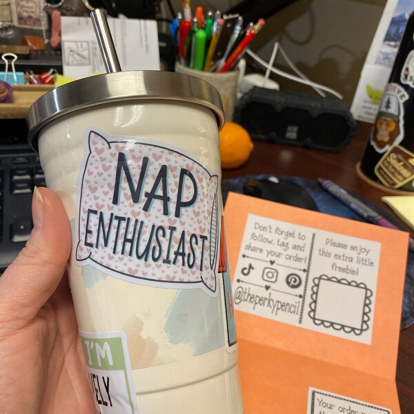 Nap Enthusiast Sticker, Nap Queen, Pillow Sleep Sticker, I Love Naps ...