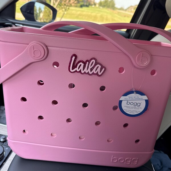 Personalized Bogg Bag Name Tag | Bogg Bag Name Plate| Glitter Charm for ...