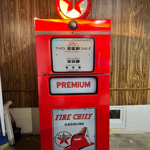 Retro Gas Pump Refrigerator Wrap Vintage Fridge Wrap Old Gas Pump ...