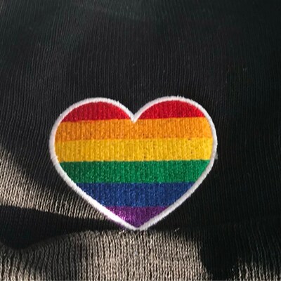 Machine Embroidery Design Rainbow Heart Patch LGBTIQ Heart Embroidery ...