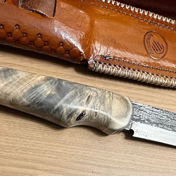 Hand Forged Ferrier’s Rasp Bowie Knife With a Custom Leather Sheath - Etsy