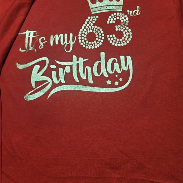 My 63rd Birthday SVG, 63 Birthday Girl Svg, It's My 63rd Birthday Shirt ...