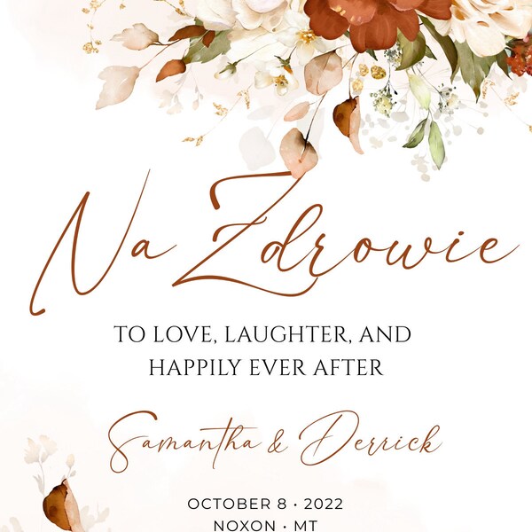 Terracotta Wedding Custom Wine Label Template | Wedding Wine Labels ...