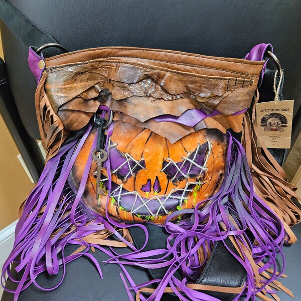 Green Bag Leather Hobo Bag Fringe Goth Designer Purse Sweet Smoke Bags ...