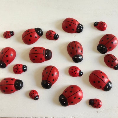 Assorted Size Ladybugs for Crafts and Wood Craft Projects Package of 20 ...