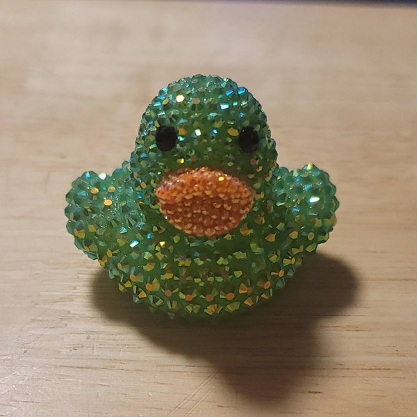 Orange Rhinestone Rubber Duck, Orange Bling Duck, Orange Bedazzled ...