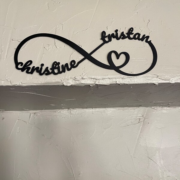 Infinity Sign Containing Names, Personalized Metal Infinity Sign ...